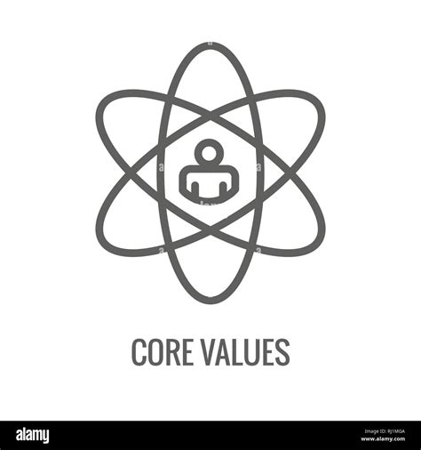 Core Values Outline Line Icon Conveying Integrity And Purpose Stock Vector Image And Art Alamy