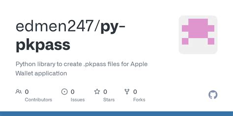 Github Edmen247py Pkpass Python Library To Create Pkpass Files For