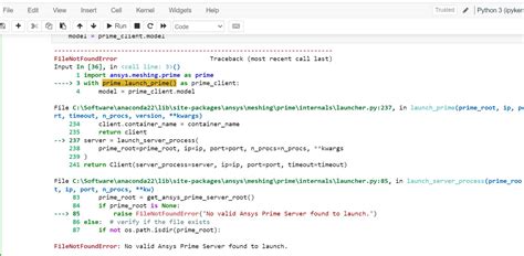Unable To Connect Pyprimemesh Server Community Forum