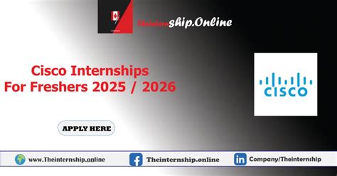 Cisco Internships For Freshers 2025 2026 The Internship