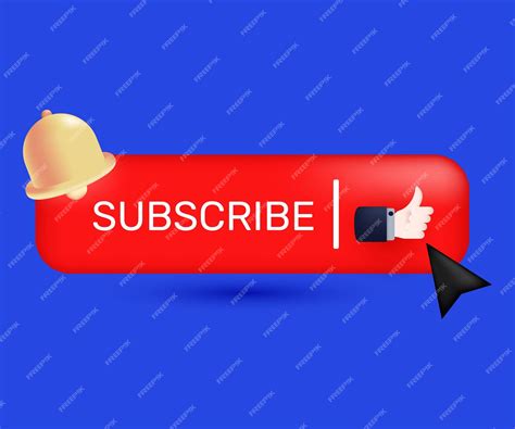 Premium Vector 3d Icon Concept Subscribe Button Pointer Clicking