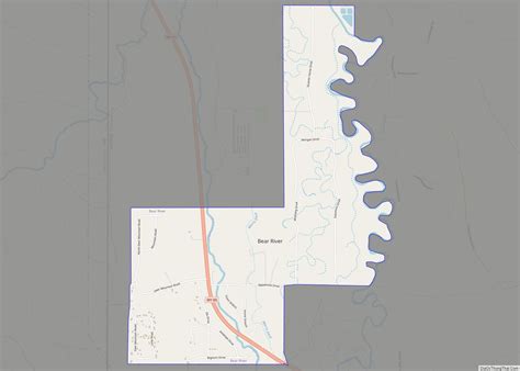 Map Of Bear River Town Thong Thai Real