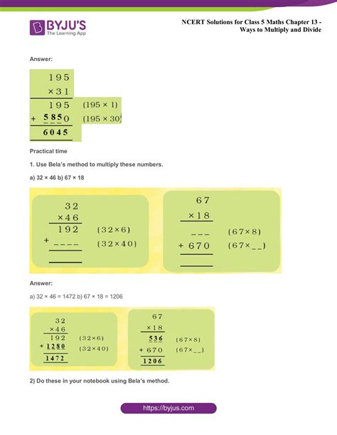 ncert solutions class 5 maths chapter 13 ways to multiply and divide