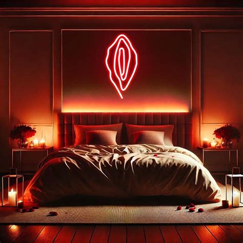 Vagina Erotic Vulva Penis Sex LED Neon Sign Sensual Wall Art Romantic Bedroom Decor Erotic