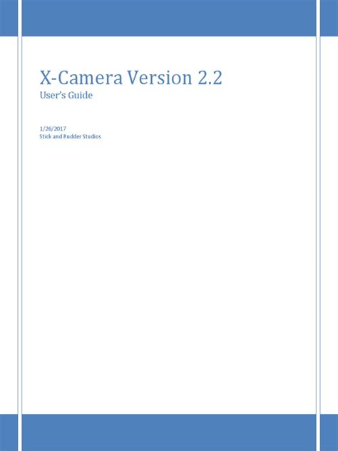 X Camera Version 22 Users Guide Pdf Zip File Format Computer File