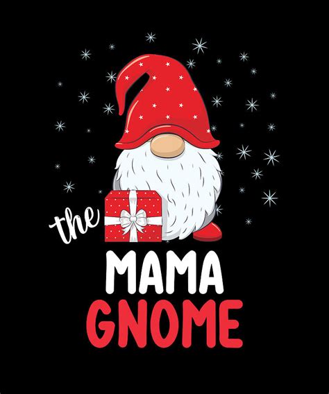 Christmas Mom Mama Cute Gnome Digital Art By Nassy Fine Art America