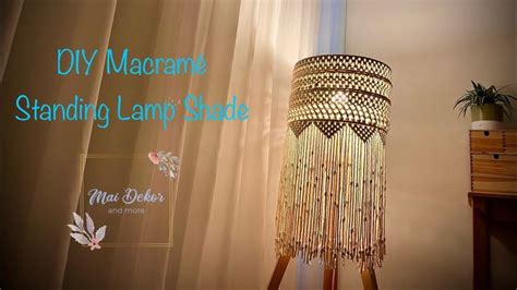DIY Macramé Standing Lamp Shade in 2024 Standing lamp Lamp shade Macrame
