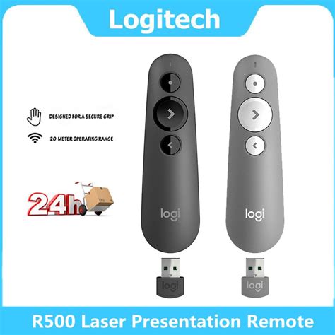 Logitech R500 Laser Presentation Remote 65ft Wireless Presentation Remote Wireless Connectivity