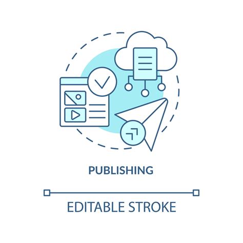 Publishing Turquoise Concept Icon Content Management System Feature