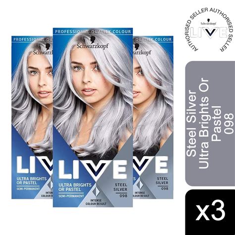 Schwarzkopf Live 098 Steel Silver Semi Permanent Hair Colour