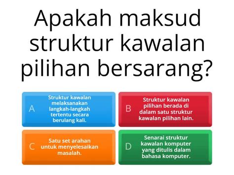 Iii Struktur Kawalan Pilihan Bersarang Dalam Penyelesaian Masalah Quiz