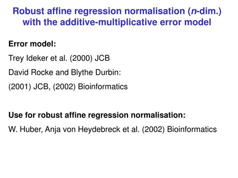 Ppt Microarray Normalization Error Models Quality Powerpoint