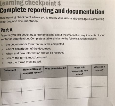 Solved Learning Checkpoint 4 Complete Reporting And Chegg Com