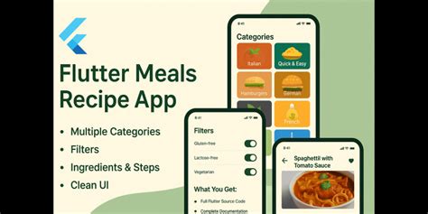 Complete Flutter Meals Recipe App With Clean Ui By Gauravsingh09 Codester