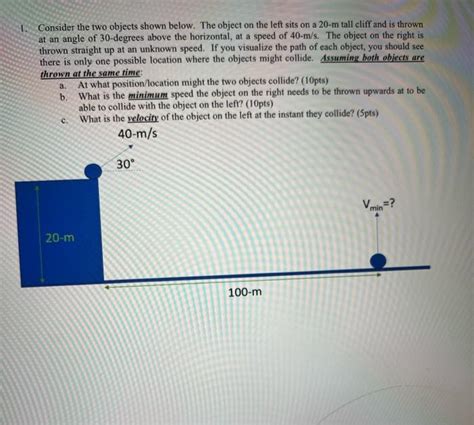 Solved 1 Consider The Two Objects Shown Below The Object