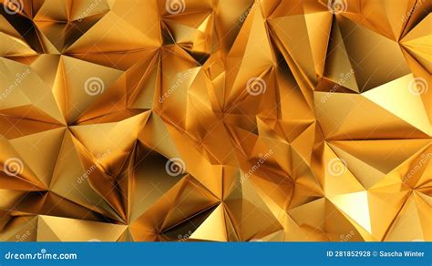 Golden Geometry A Mesmerizing Interplay Of Overlapping Polygons Stock Illustration