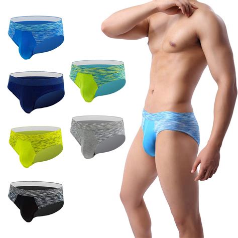 Mens Sexy Bulge Enhancing Pouch Briefs Underwear 6 Pack01 L