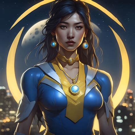 Download Moon Girl Superhero Hero Royalty Free Stock Illustration