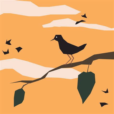Bird On Tree Illustration Vector On White Background Vector Art At Vecteezy