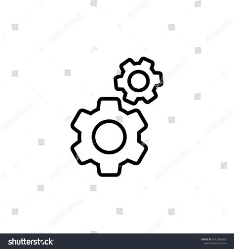 Setting Icon Vector Cog Settings Icon Stock Vector Royalty Free 1892489665