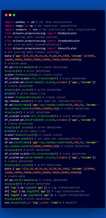 Feature Encoding And Scaling