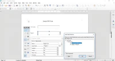 How To Create A Fillable PDF Form In LibreOffice