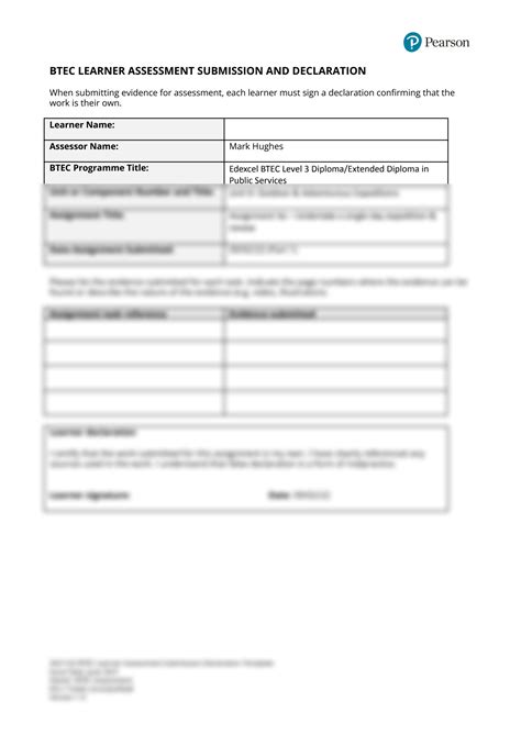 Solution L3 U9 Ass 4a 2021 Learner Assessment Submission Declaration