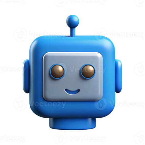 Sumptuous Whimsical Creative Square Robot With Rounded Corners And Simple Antennae Minimal