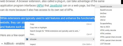 D3coder Browser Extension To Encode Or Decode Geeksforgeeks
