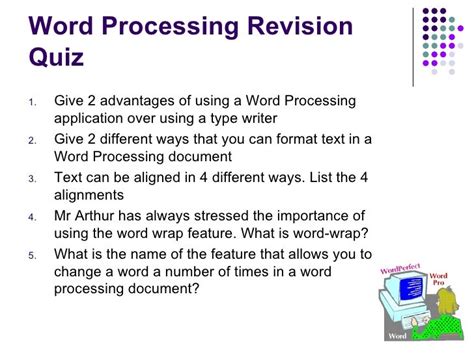 Word Processing Slides