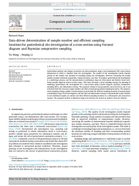 Pdf Data Driven Determination Of Sample Number And Efficient Sampling Locations For