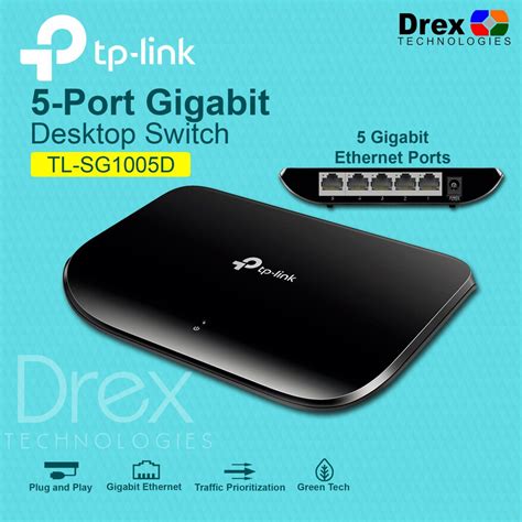 Tp Link Tl Sg1005d 5 Port Gigabit Desktop Switch Hub 10 100 1000mbps Ethernet Network Switch