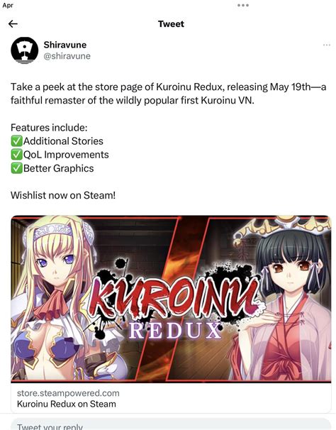 Does Anyone Know If Kuroinu Redux Is Going To Be Both Vn 1 And 2 Or If