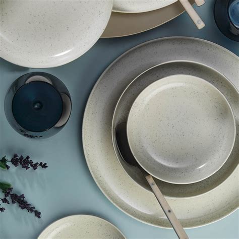 18 Piece Beige Porcelain Dinnerware Set Alasans