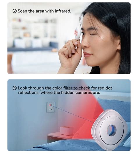 Baseus Camera Detector For Hidden Portable Pinhole Lens Detect Gadget Hotel Anti Peeping