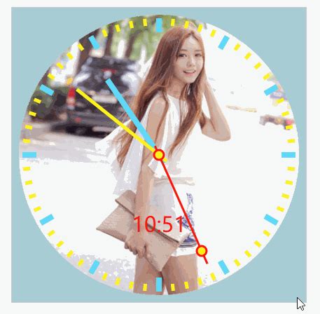 基于canvas的原生JS时钟效果