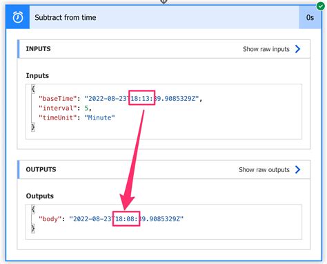 power automate subtractfromtime function and action explained