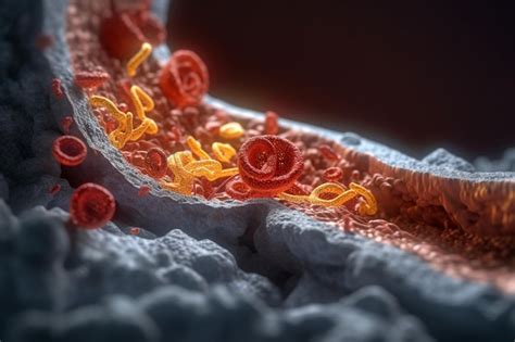 premium ai image a 3d illustration of a human cell with red and