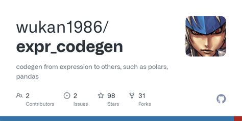 Issues · Wukan1986exprcodegen · Github