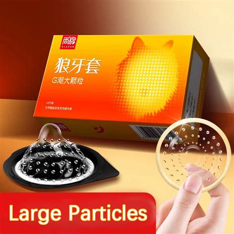 Elasun Large Particle Condoms G Spot Stimulation Couple Sex Toys Ultra