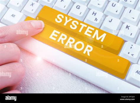 Writing Displaying Text System Error Concept Meaning Technological Failure Software Collapse