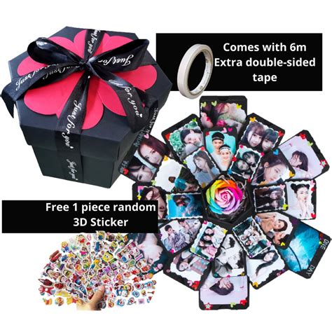 DIY Explosion Memory Box Hexagonal 14 3cmx23 Custom Polaroid Pictures Photo Surprise Beautiful