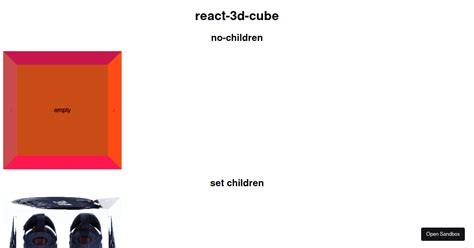 React 3d Cube Forked Codesandbox