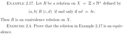 solved example 2 17 let r be a relation on x z × n defined