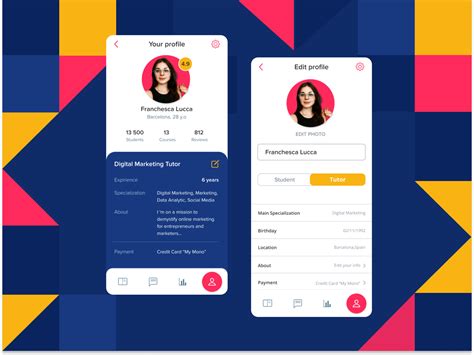 Dribbble Daily Ui 006 Profile By Kateryna Cherenkova