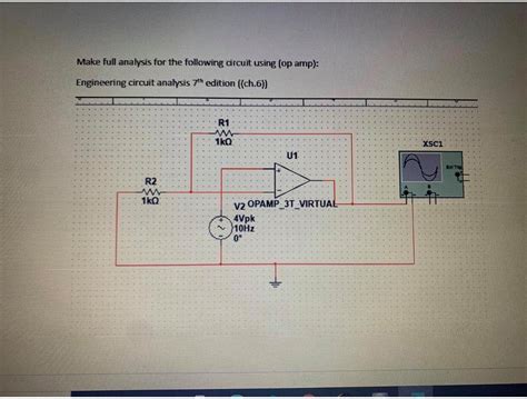 Solved Make Full Analysis For The Following Circuit Using Chegg Com