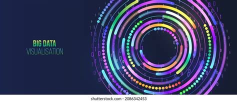 Modern Big Data Visualization Processing Data Stock Vector Royalty