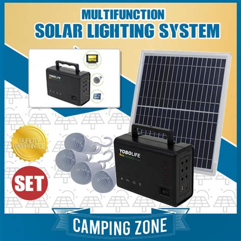Solar Lighting System Portable Solar Panels Charging Generator Power