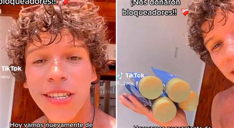 Punta Hermosa Joven Feliz Porque Donaron Bloqueadores Y Es Viral En TikTok Huaicos