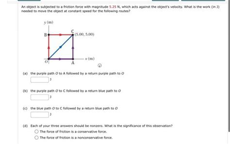 Solved An Object Is Subjected To A Friction Force With